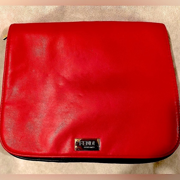 Fendi | Bags | Fendi Clutch Black Red Temporary Christmas Special ...